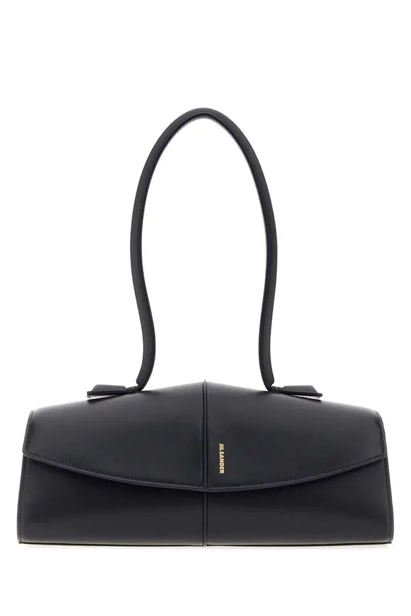 JIL SANDER Midnight Leather Linea Shoulder Bag - Blue