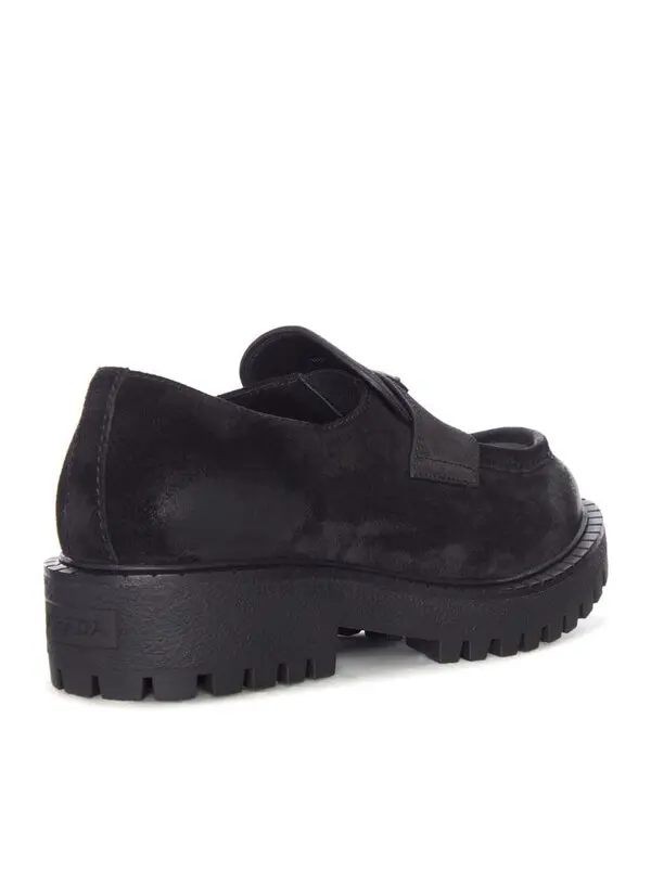 Prada Suede Loafers - Black