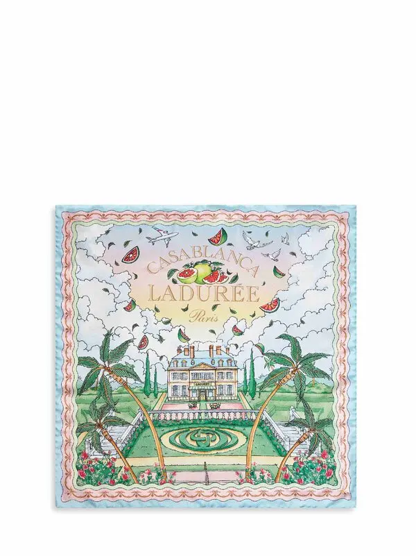 Casablanca Printed Silk Laduree X Medium Scarf