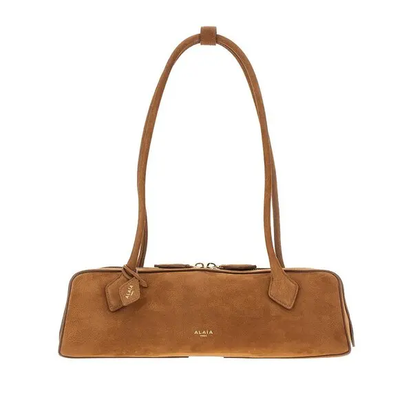 Alaïa Nubuck Leather Medium 'le Teckel' Bag - Brown