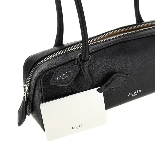 Alaïa Grained Leather Le Teckel Bag - Black
