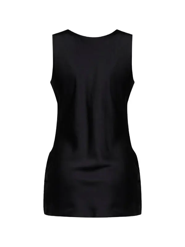Stella McCartney Black Satin Draped Top