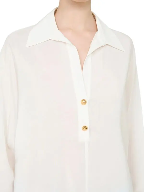 Max Mara Crepe De Chine Polo Shirt