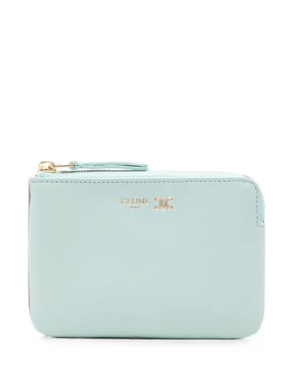Celine Triomphe Leather Coin Case - Multicolor