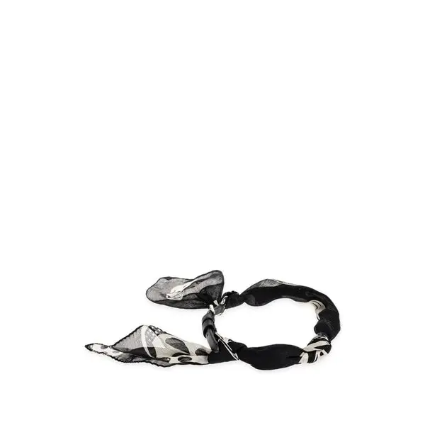 Alexander McQueen Skull Print Leather Strap Bracelet