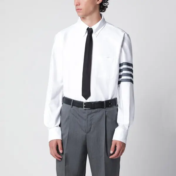 Thom Browne Cotton Button-down Shirt - White