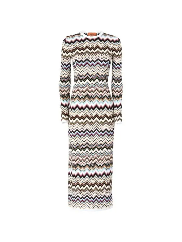 Missoni Zig Zag Motif Long Dress - Multicolor