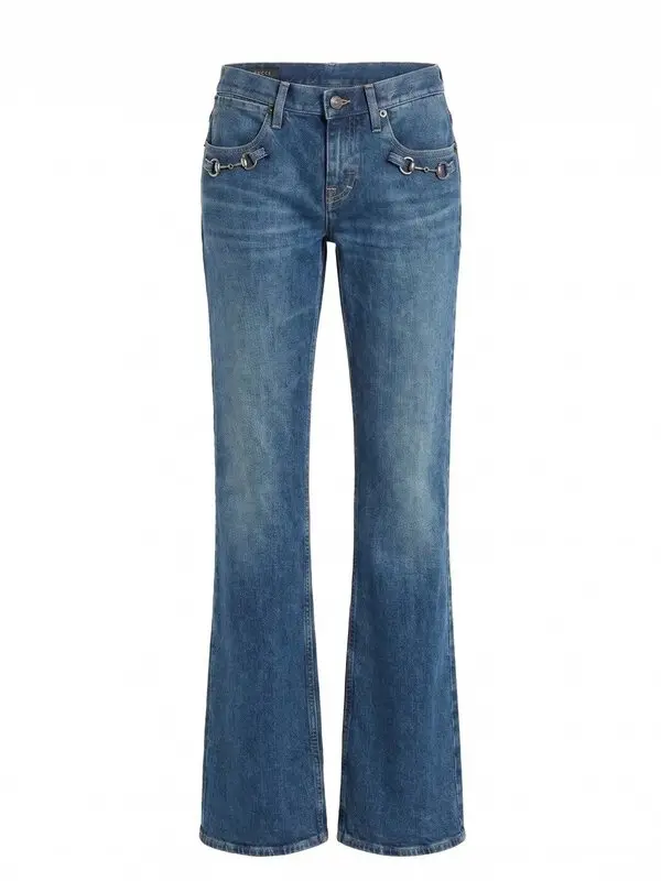 Gucci Low Rise Flare Pants - Multicolor