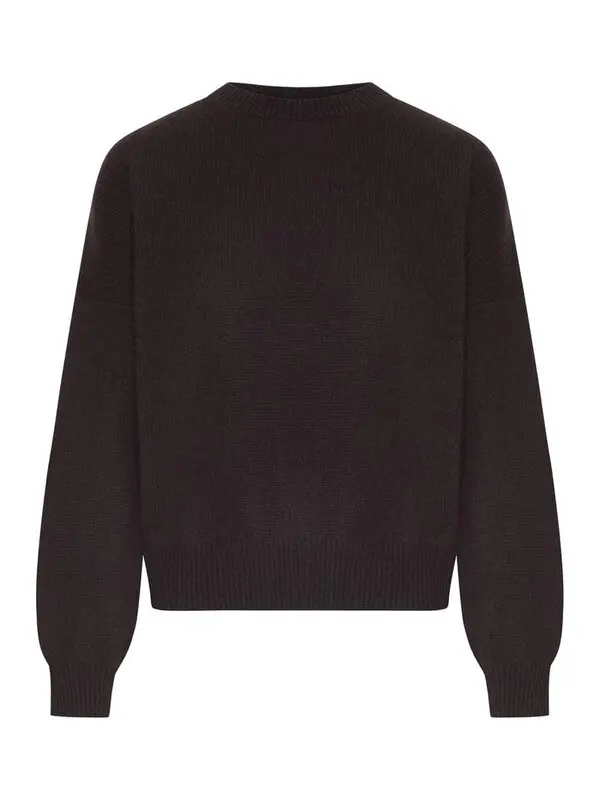 LISA YANG Veira Cashmere Sweater With Wide Sleeves - Brown