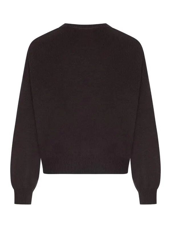 LISA YANG Cashmere Sweater With Wide Sleeves - Brown