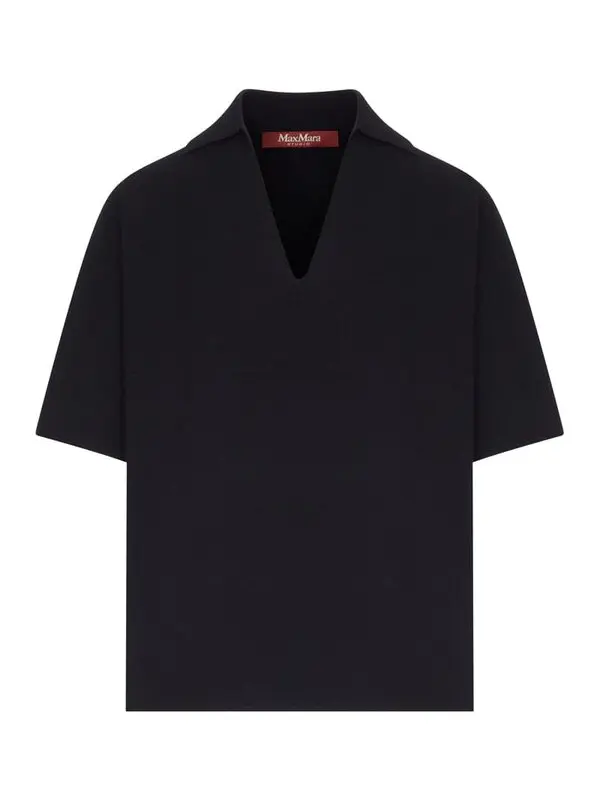 Max Mara Oncia Polo Model Sweater In Viscose - Black