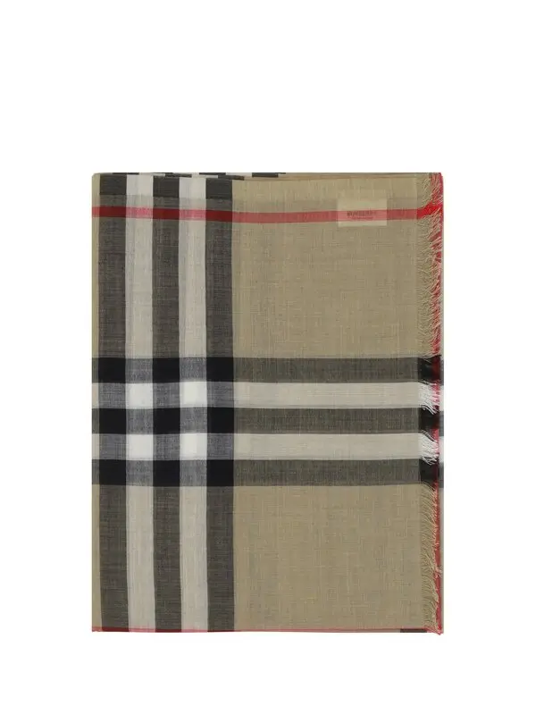 Burberry Silk And Wool Blend Scarf
