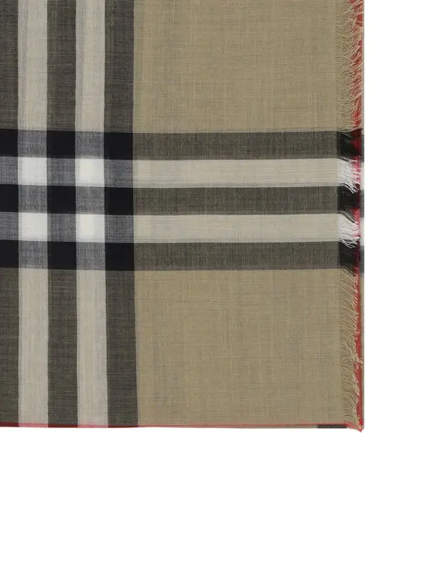 Burberry Silk And Wool Blend Scarf