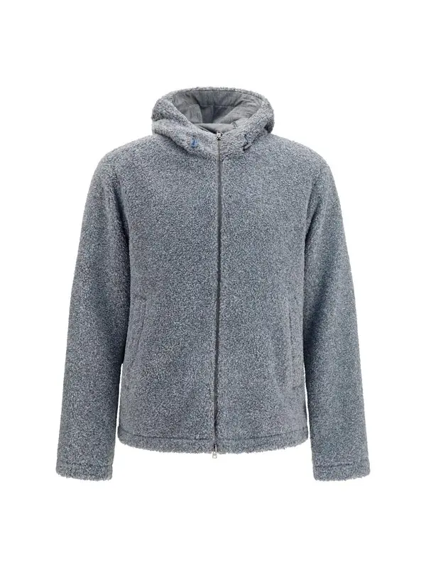 Herno Teddy-effect Hooded Jacket - Gray