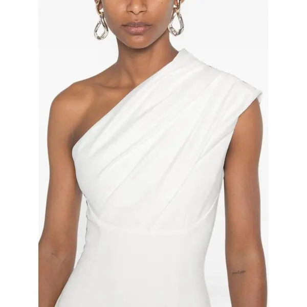 Solace London Draped One-shoulder Evening Dress