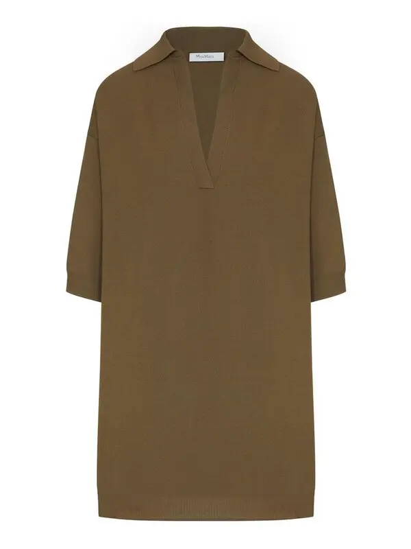 Max Mara Long Viscose Crepe Sweater - Yellow