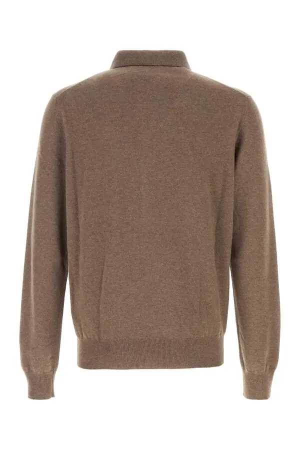 JIL SANDER Mud Wool Polo Shirt