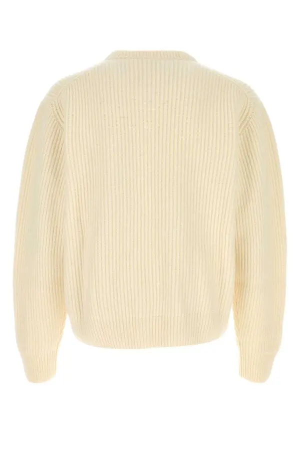 JIL SANDER Cream Wool Sweater