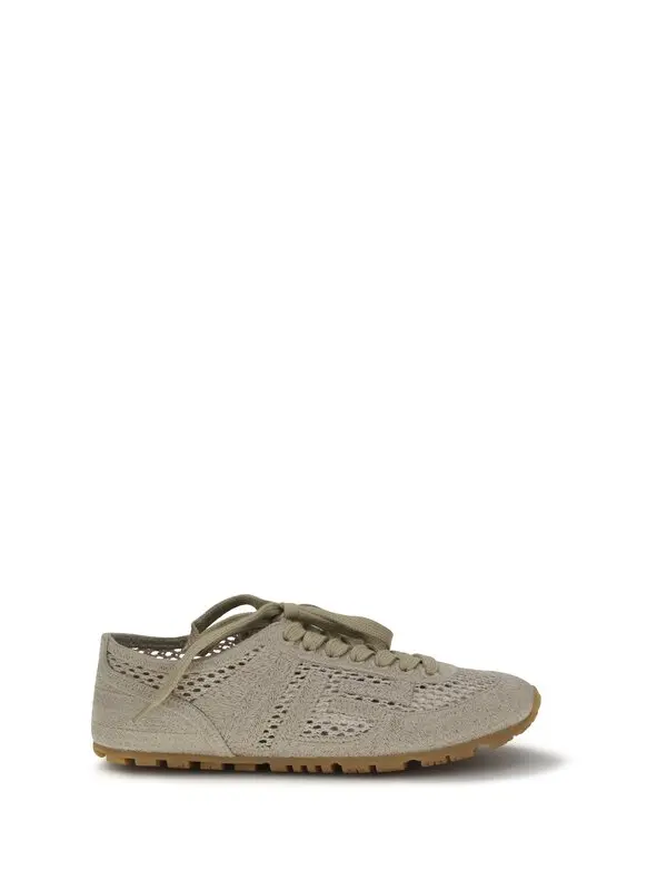 Balmain Racer 45 Sneakers In Macram - Cream