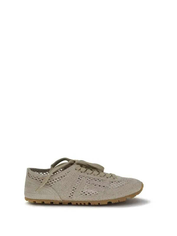 Balmain Racer 45 Macramé Sneakers - Cream