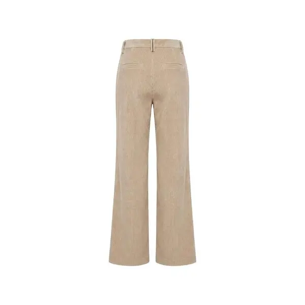 Brunello Cucinelli Cotton Corduroy Palazzo Pants - Cream