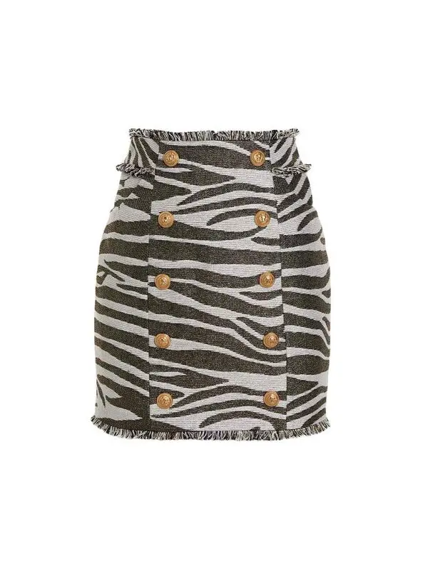 Balmain Lurex Zebra' Skirt