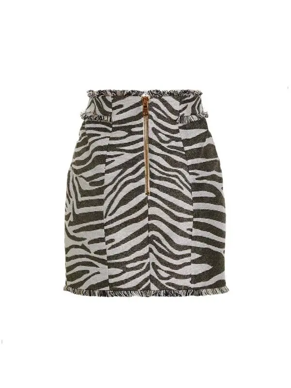 Balmain Lurex Zebra' Skirt