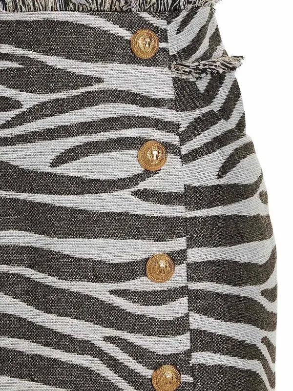 Balmain Lurex Zebra' Skirt