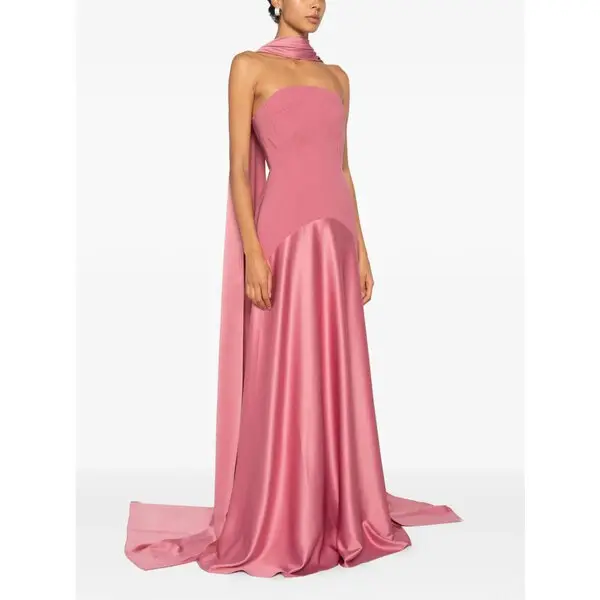 Solace London Paneled Evening Gown