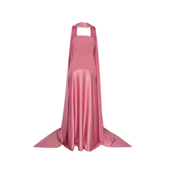 Solace London Paneled Evening Gown