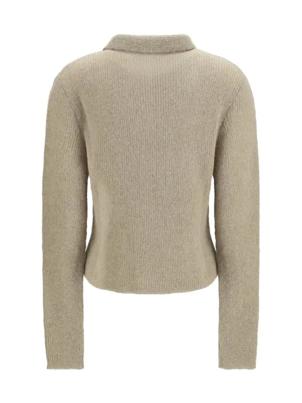 Our Legacy Polo Collar Sweater With Buttons - Cream