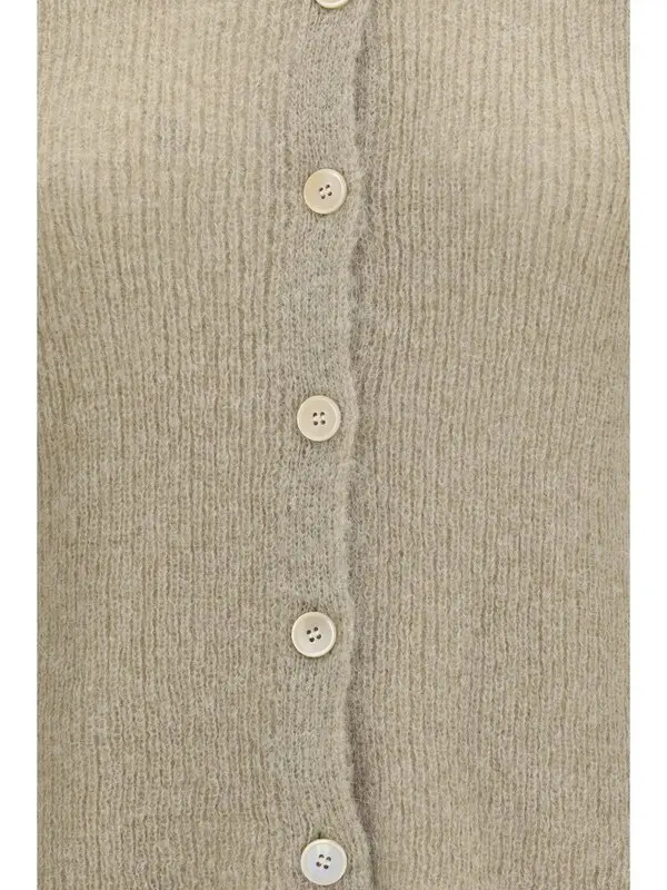 Our Legacy Polo Collar Sweater With Buttons - Cream