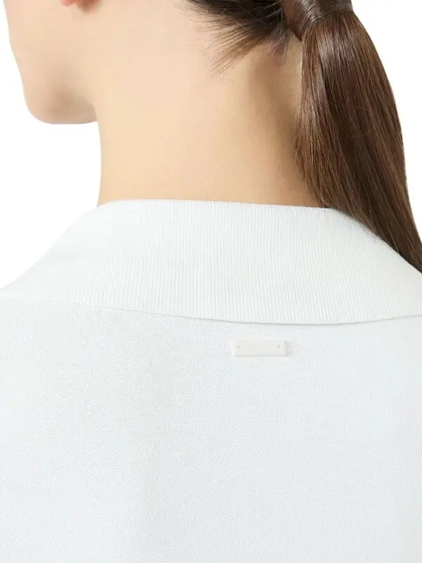 Max Mara Long Viscose Crepe Sweater - White