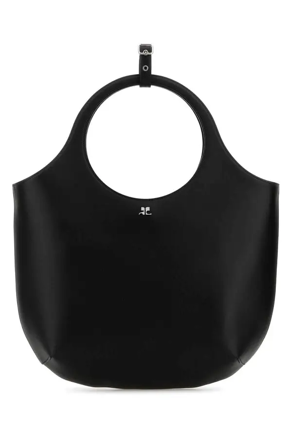 COURREGES Leather Medium Holy Handbag