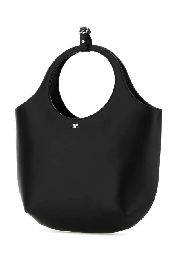 COURREGES Leather Medium Holy Handbag