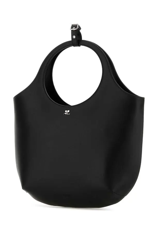 COURREGES Leather Medium Holy Handbag