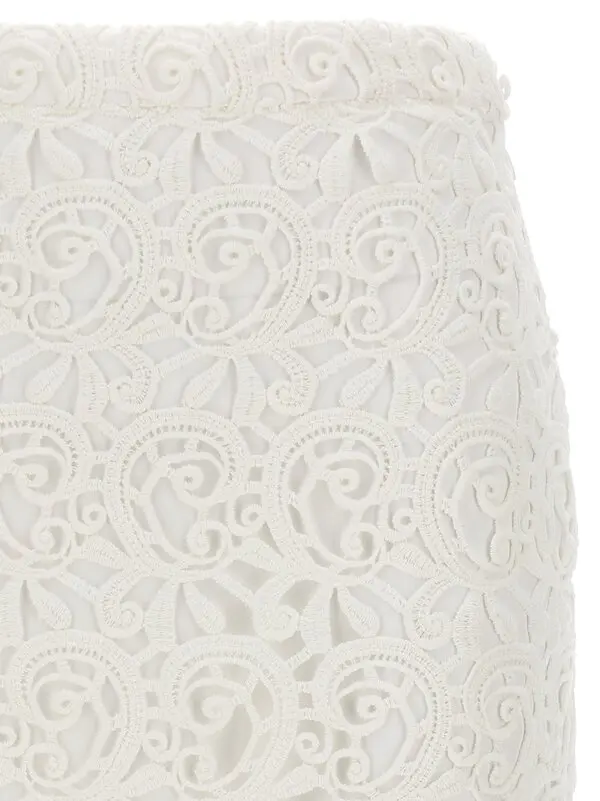 Burberry Lace Skirt - White