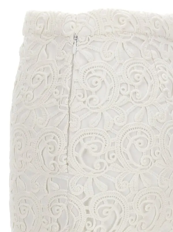 Burberry Lace Skirt - White