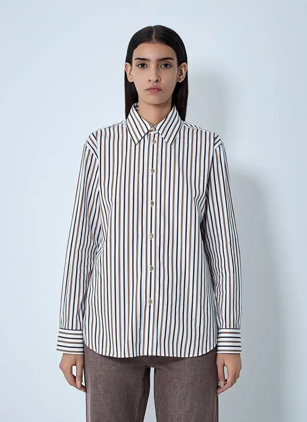 Bottega Veneta Stripe Button-down Shirt - Brown