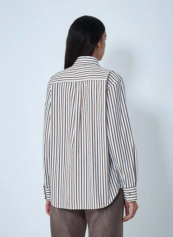 Bottega Veneta Striped Cotton Poplin Button-down Shirt