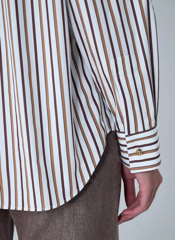 Bottega Veneta Striped Cotton Poplin Button-down Shirt