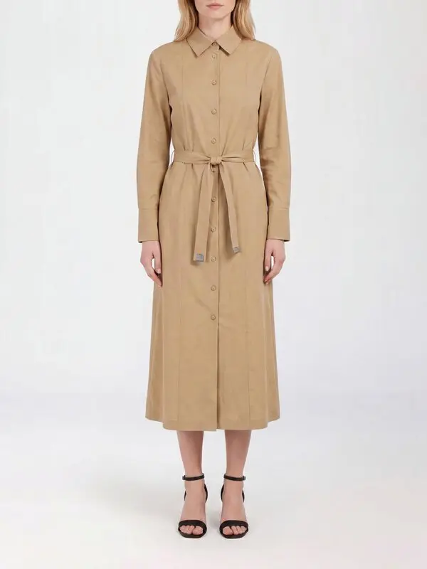 Max Mara Linen Blend Dress - Brown