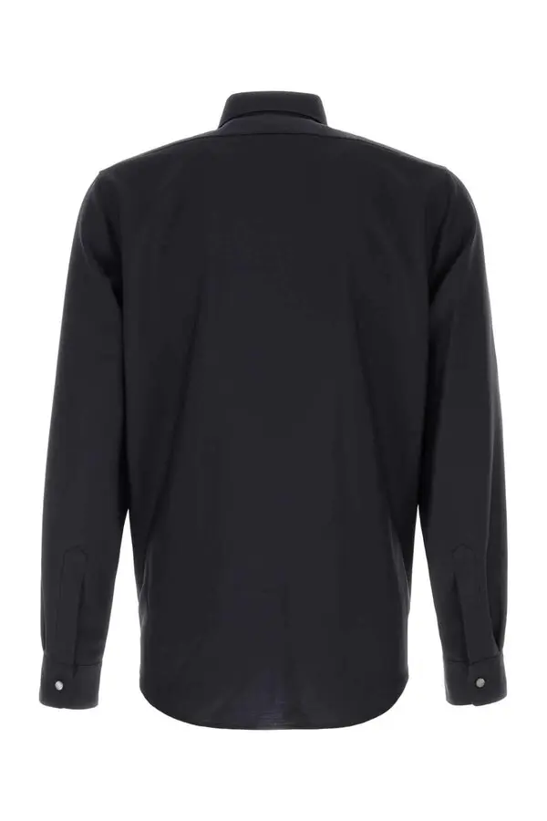 JIL SANDER Midnight Wool Blend Shirt - Blue