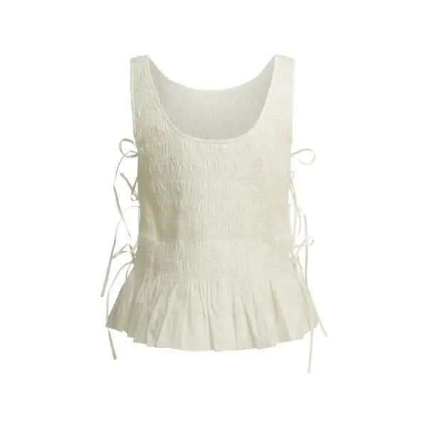 GANNI Neutrals Tops Vests & Tank Tops - Cream