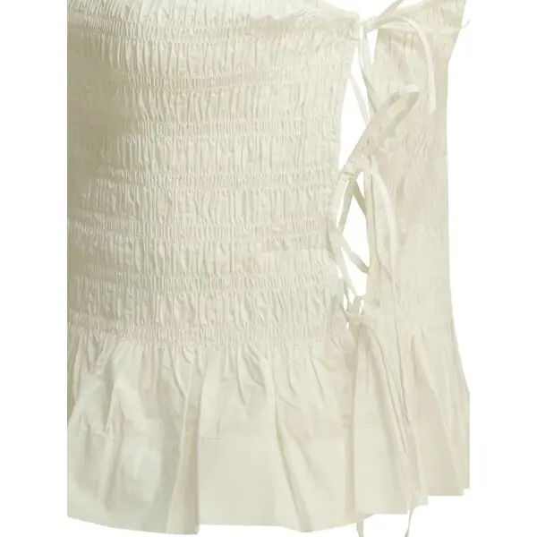 GANNI Neutrals Tops Vests & Tank Tops - Cream