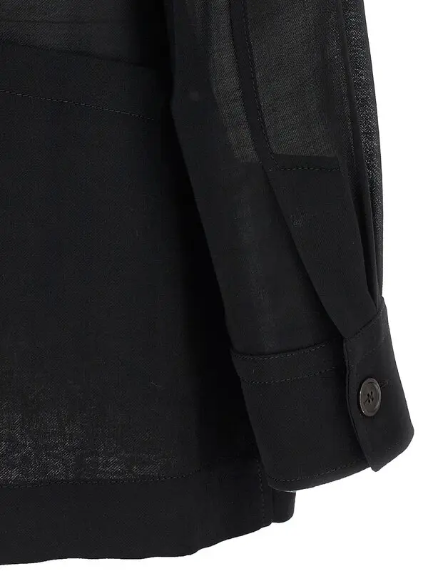FERRAGAMO Semi-sheer Virgin Wool Jacket