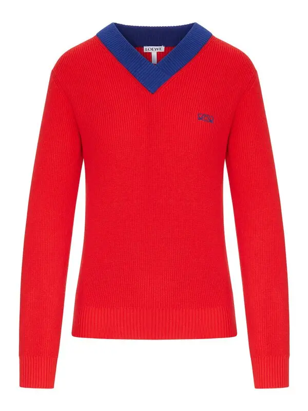 Loewe Textured Cotton-wool Blend Sweater - Multicolor