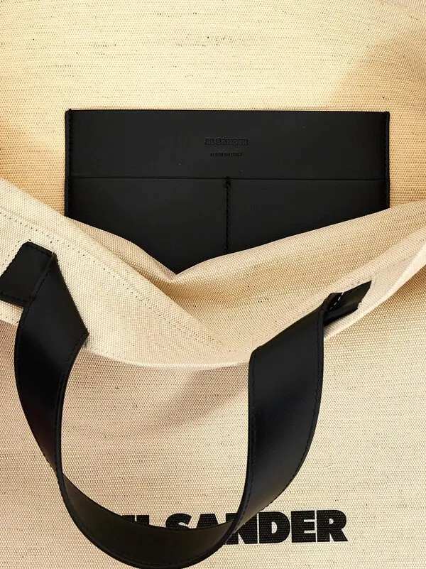JIL SANDER Border Book Tote Square' Shopping Bag
