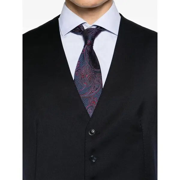 Tagliatore Virgin Wool Interlock Twill Vest