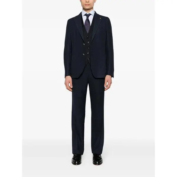 Tagliatore Virgin Wool Interlock Twill Vest